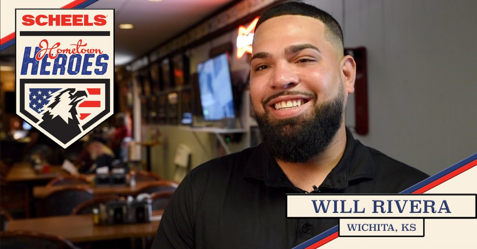 WICHITA KANSAS SCHEELS HOMETOWN HERO WILL RIVERA