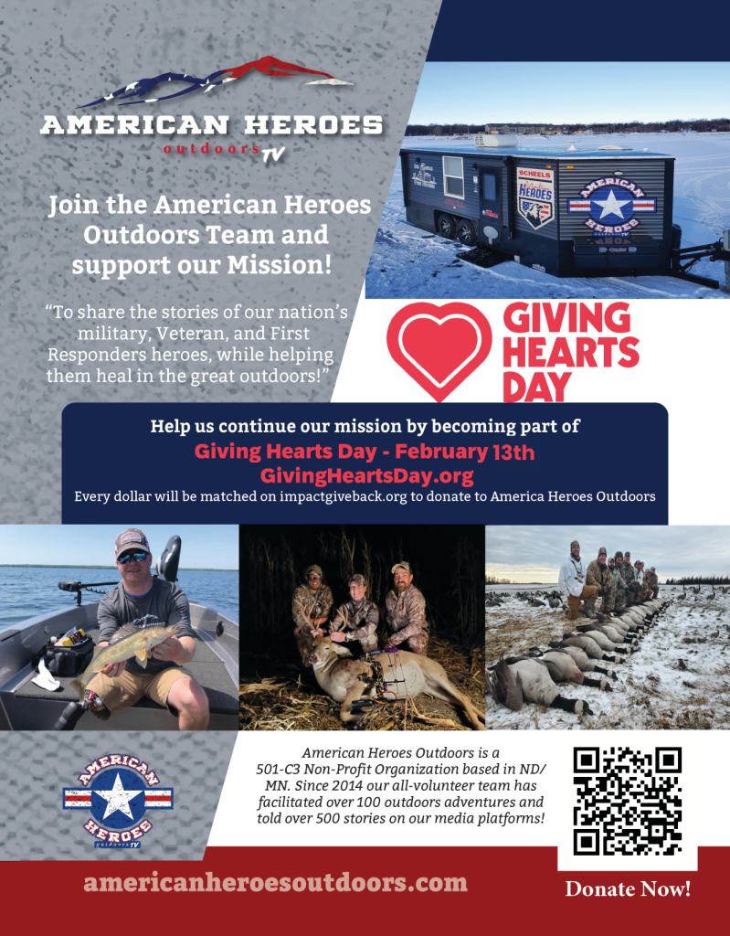 American Heroes Outdoors Television - Giving Hearts Day February 13, 2025
